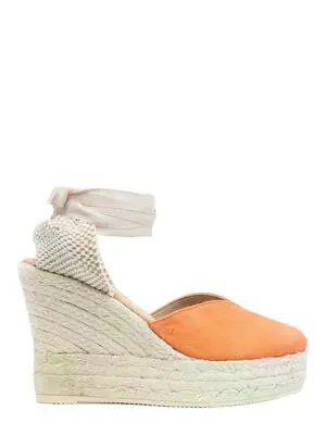 Manebí Contrast-panel Espadrille Wedges - Orange