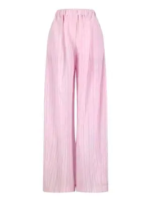 THELATEST Striped Wide-leg Trousers - Pink