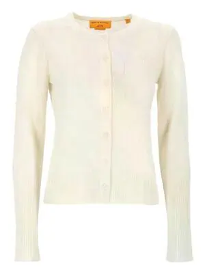 Guest In Residence Compass Jane Pointelle-knit Cashmere Cardigan - Neutrals