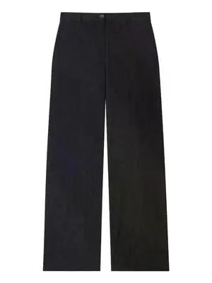 Paul Smith Seersucker Wide Leg Trousers - Blue