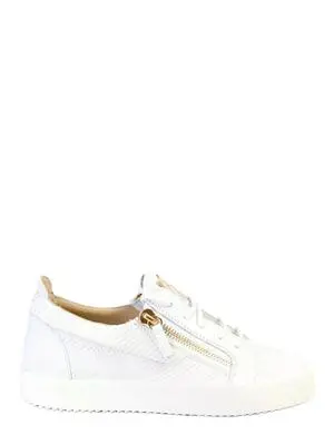 GIUSEPPE ZANOTTI Nicki Snake-effect Sneakers - Black