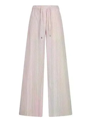 Attico Striped Drawstring Trousers - Pink