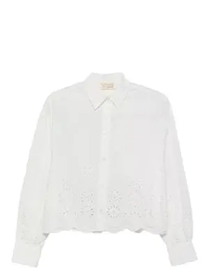 MC2 SAINT BARTH Oriane Scalloped-hem Shirt - White