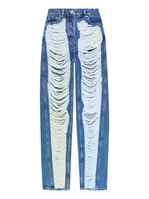 IRO PARIS Distressed Wide-leg Jeans - Blue