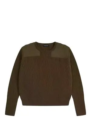 Gosha Rubchinskiy Panelled Ribbed-knit Sweater - Green