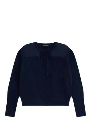 Gosha Rubchinskiy Ribbed-knit Patch-detail Sweater - Blue