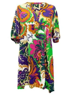 Ba&sh Nilly Printed Gathered Dress - Neutrals