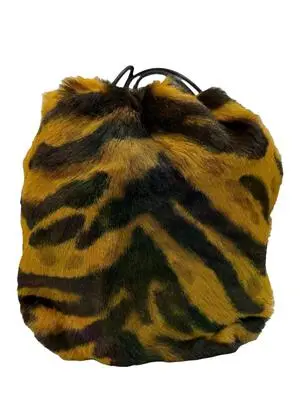 JIL SANDER Tiger-print Bucket Bag - Neutrals