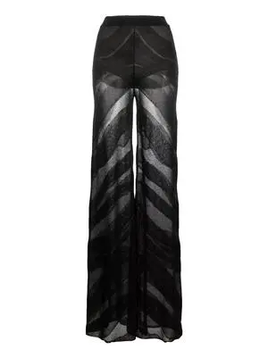 Just Cavalli Chevron-pattern Palazzo Pants - Black