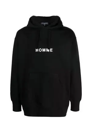 Comme Des Garçons Logo-print Hoodie - Black