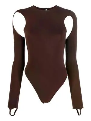 ANDREĀDAMO Cut-out Detail Shirt - Brown