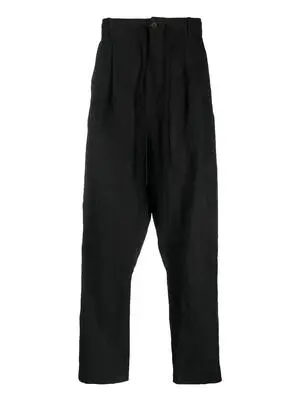 FORME D'EXPRESSION Linen Sarouel Trousers - Black