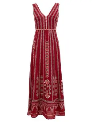 EMPORIO SIRENUSE Nellie Ballerina Embroidered Dress - Red