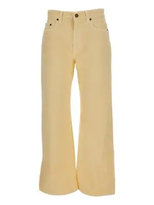 HAIKURE Winny Twill Wide Leg Jeans - Beige