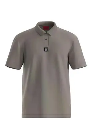 Hugo Logo-patch Polo Shirt - Grey