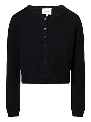 REFORMATION Clara Cotton Knitted Cardigan - Black