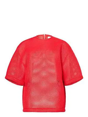 THE FRANKIE SHOP Nela Boxy-fit Mesh T-shirt - Red