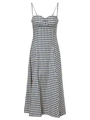 REFORMATION Kailani Cotton Gingham Print Midi Dress - Check