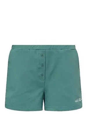 4TH & RECKLESS Logo-embroidered Cotton-jersey Shorts - Green