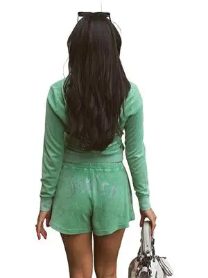 Juicy Couture Relaxed Terry Shorts Kiwi