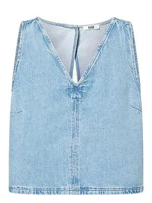 Paige Zola Cotton-blend Denim Top - Revolution