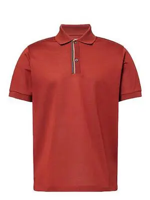 Paul Smith Signature Stripe Short-sleeve Cotton-pique Polo Shirt - Light Rust