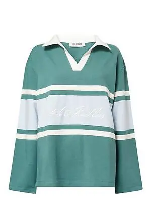 4TH & RECKLESS Cotton-jersey Rugby Top - Green