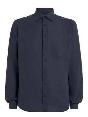 Sease Hemp Long-sleeve Shirt - Navy