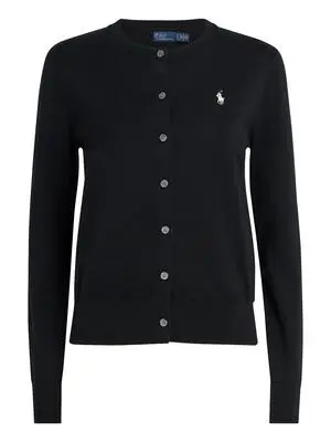 Polo Ralph Lauren Cotton Ribbed Cardigan - Black