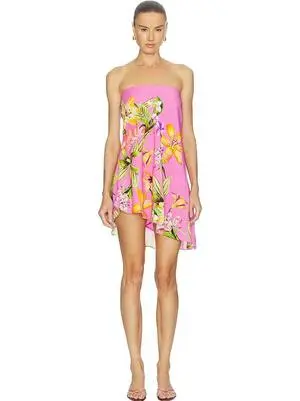 Rococo Sand Strapless Mini Dress - Fuchsia