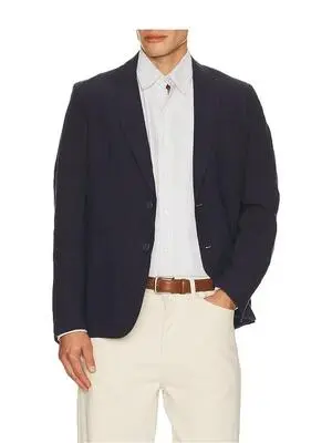 PERCIVAL Tailored Linen Blazer In . Also - Blue