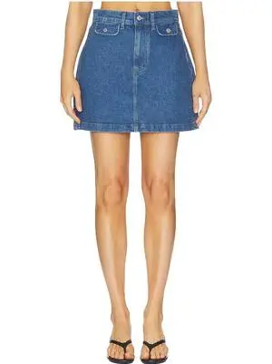 Paige Janelle Denim Skirt - Blue