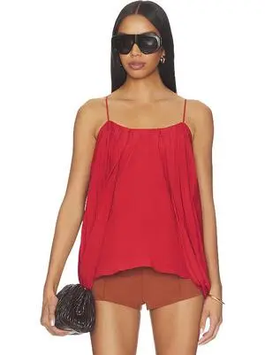 Balmain BALMAIN Draped Crepe Top Rust