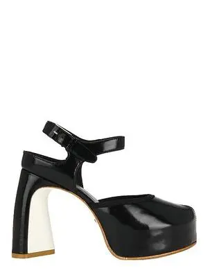 Tory Burch Peep Toe Platform Sandals - Black