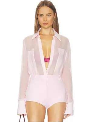 SANS FAFF Flore Silk Shirt - Pink