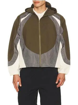 AFIELD OUT Mesh Windbreaker Jacket - Olive