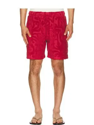 Oas Porto Terrycloth Shorts - Red