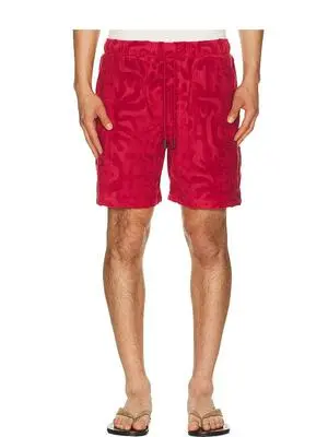 Oas Porto Terrycloth Shorts - Red