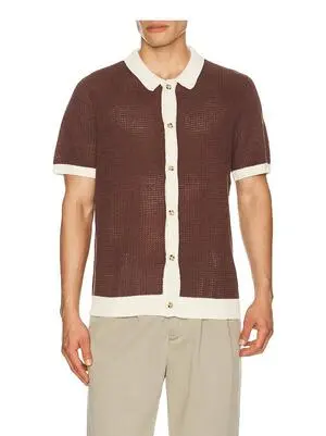 Onia Onia Linen Button Up Shirt In Brown. Size S. Also Brown