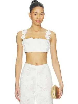 Waimari Solange Eyelet Top - White
