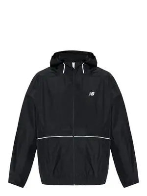 NEW BALANCE Logo-print Hooded Jacket - Black