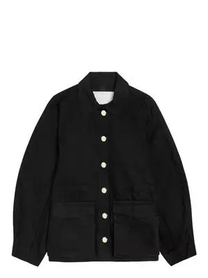 RÙADH Constance Button Pocket Jacket - Black