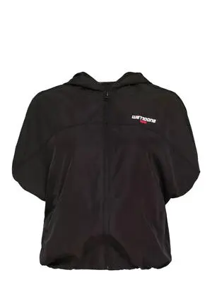We11Done Logo-print Hooded Jacket - Black