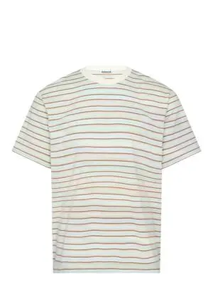 Auralee Gradient-stripe Jersey T-shirt - Neutrals