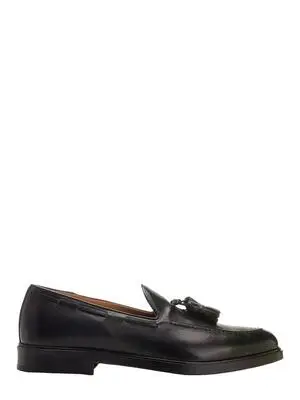 CORVARI Tassel Detail Leather Loafers - Black