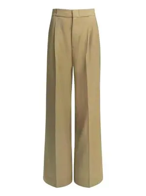SA SU PHI Pleated Wide-leg Trousers - Neutrals