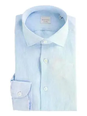 BRANCACCIO Spread-collar Button-up Shirt - Blue