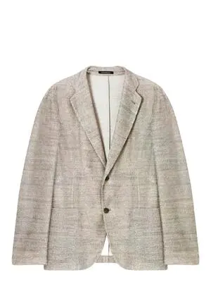 Emporio Armani Notched-lapel Blazer - Neutrals