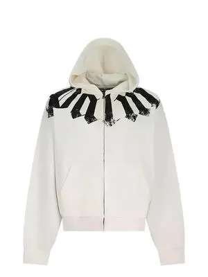 Palm Angels Logo-print Zip-up Hoodie - White
