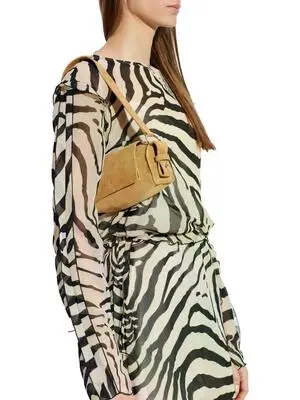 IRO PARIS Suede Logo-print Shoulder Bag - Brown